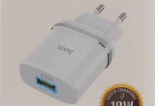 Зарядное устройство USB 3A, hoco C12Q Smart 18W, Q