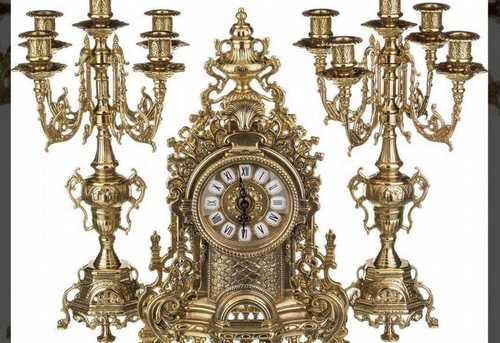 Подсвечник, канделябр, часы, зеркало латунь Италия