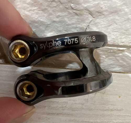 Зажим Ethic sylphe double clamp 31.8 chrome black