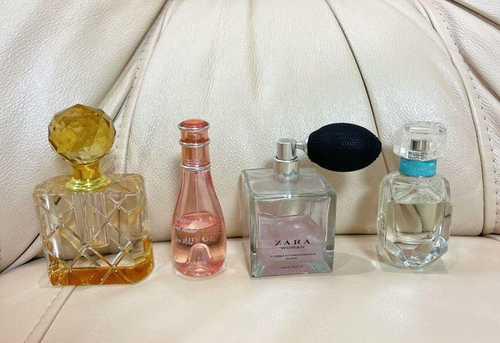 Духи Zara, Tiffani, Davidoff, хрустальный флакон
