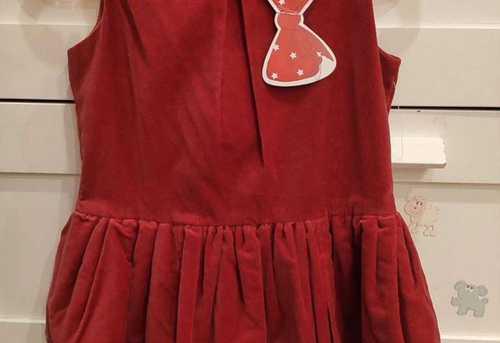 Красное бархатное платье Reserved р 104 новое