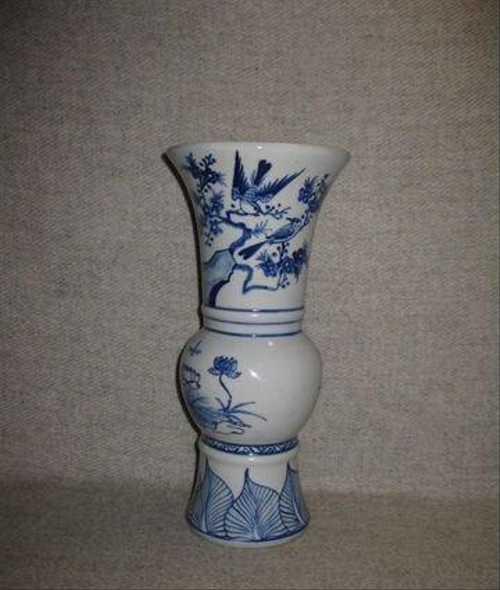 Красивая декоративная ваза кобальт Китай