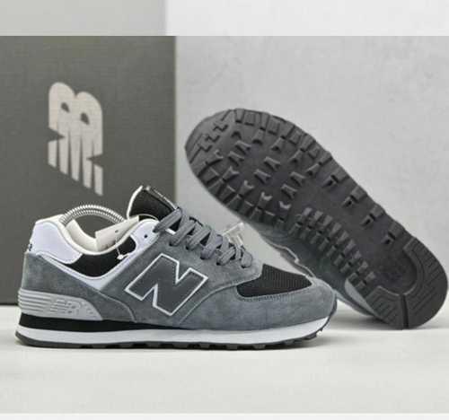 Кроссовки New Balance 574 замшевые серые