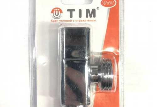 Угловой кран 1/2"-3/4" хром квадратный TIM