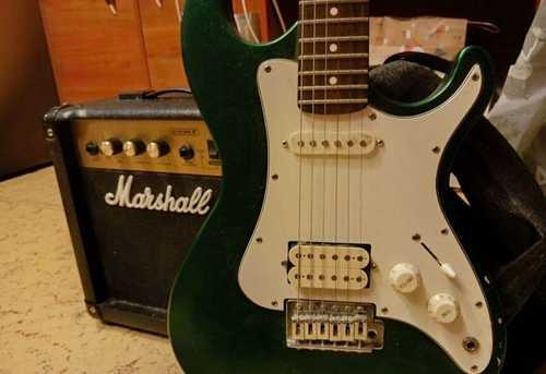 Электро гитара + звукоусилитель marshall цена лс