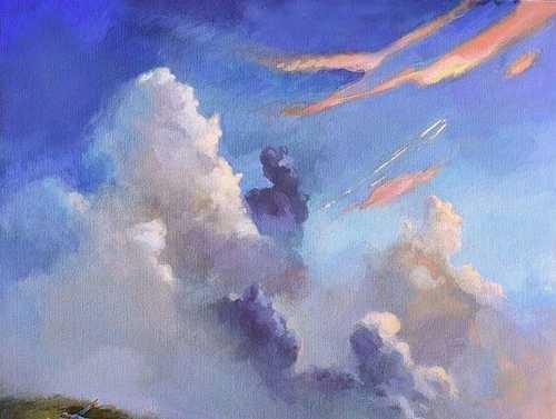 Картина "Летели облака" 2022 г