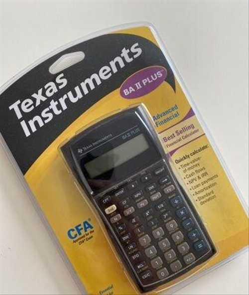 Новый калькулятор Texas Instruments BA II plus