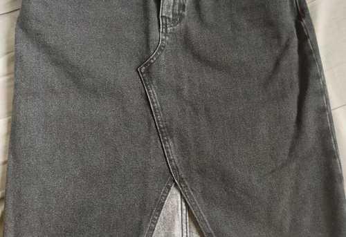 Юбка джинсовая черная