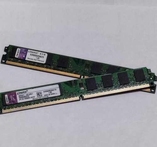 Озу 4GB/800Мгц/DDR2/Kingston/2шт*2Gb