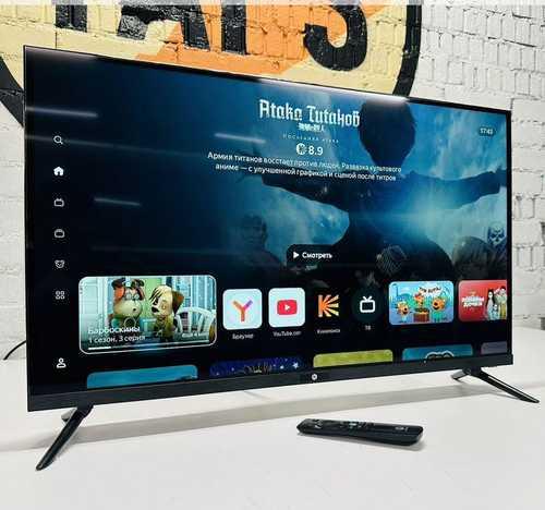 Большой безрамочный Hi 81см SMART TV Full HD Yaos