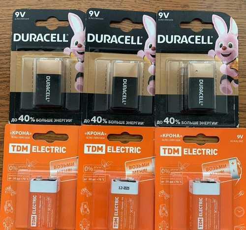 Батарейка krona duracell,TDM electric