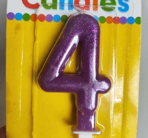 Свеча в торт "4"