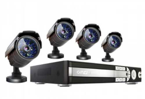 Новый комплект видеонаблюдения ginzzu HS-D04KSB