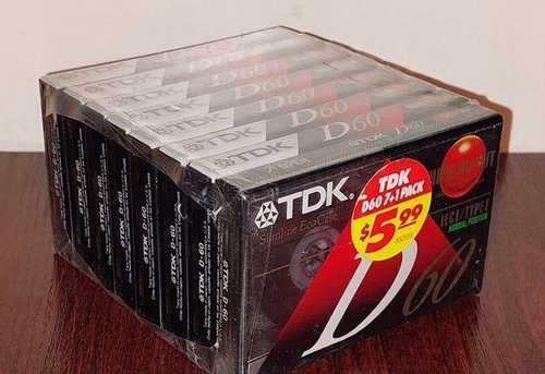 Блок аудиокассет TDK D-60 8шт. Новые