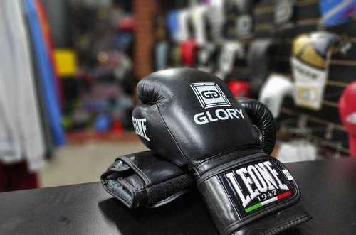 Боксерские перчатки leone glory Black