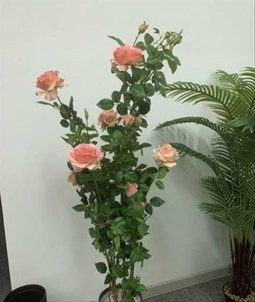 Роза искусственная кустовая 150 см