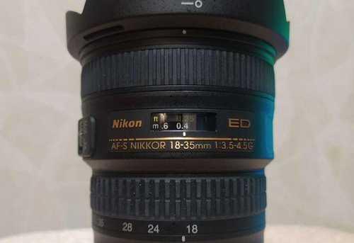 Объектив Nikkor 18-35mm f/3.5-4.5G ED AF-S