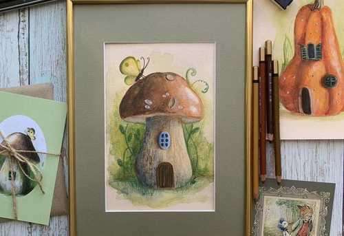 Картина грибок и тыква