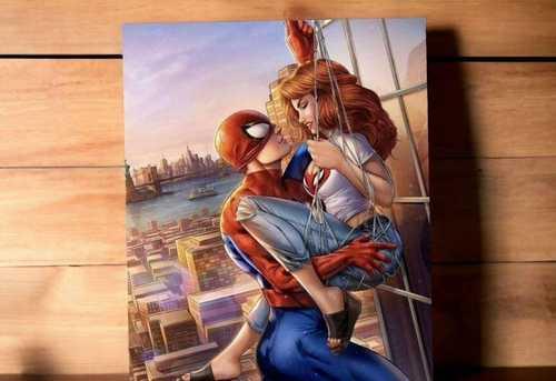 Картина на холсте Человек паук и мэри Spider man