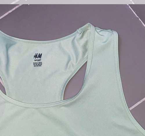 Салатовая женская спортивная майка H&M Sport. XL р