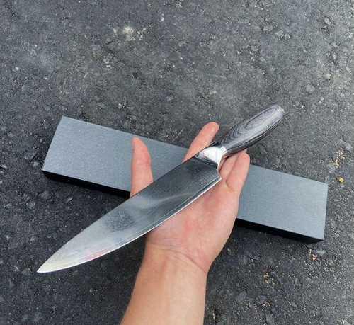Шеф-нож для кухни Дамаск VG10 (67 слоев)