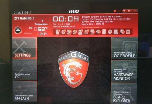 Intel core i7 4770 + Z97 MSI gaming 3