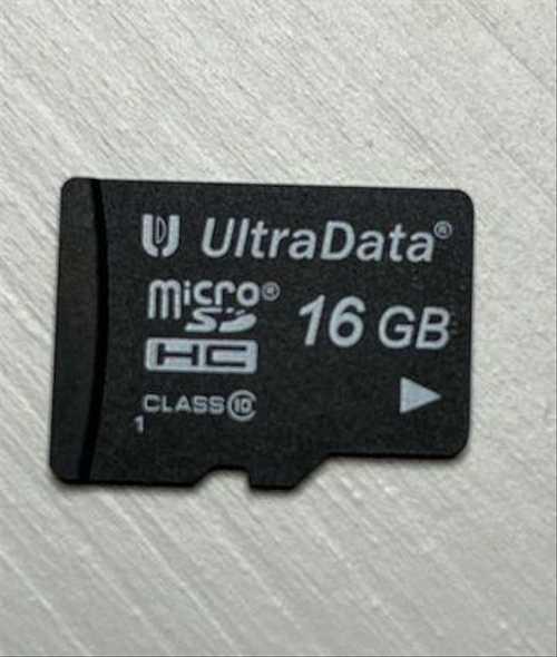 Карта памяти MicroSD ultradata 16 gb class 10