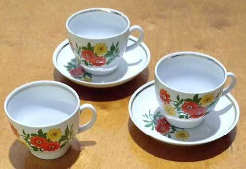 Чайные чашки с блюдцами, СССР