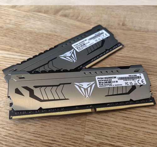 Оперативная память ddr4 16gb patriot steel 3600