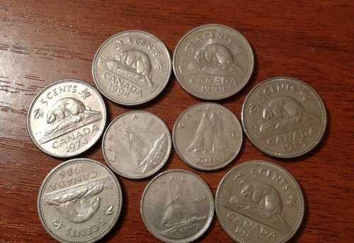 Набор монет Канада 5 и 10 центов