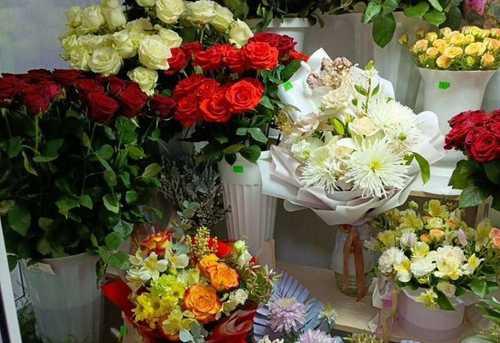 Розы Хризантемы Лилии Эустома цветы с доставкой
