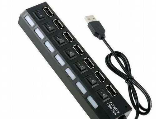 USB Hub Dream UH1. 7xUSB, (0.5m) чёрный