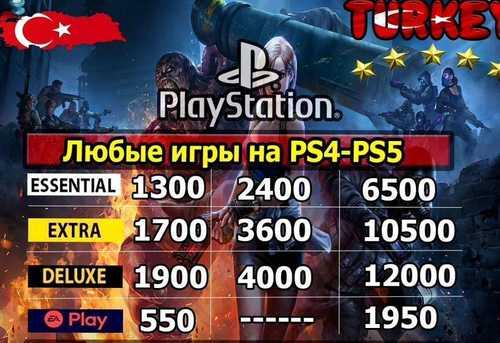 Подписка PS Plus Турция/Украина/Любые игры PS0511