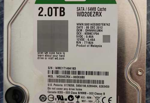 Жесткий диск wd green 2tb