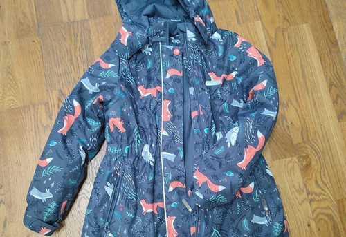 Куртка зимняя удлинённая на девочку 128-134