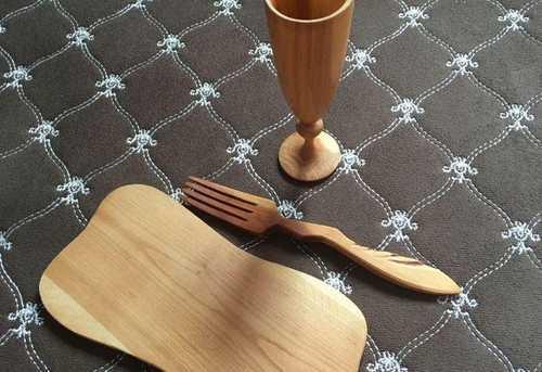 Новый Набор деревянной посуды сувенирный