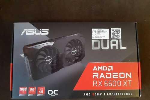 Видеокарта asus dual AMD Radeon 6600xt oc 8gb