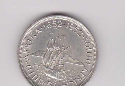 1952 Южная Африка 5 шиллингов Георг VI Ag