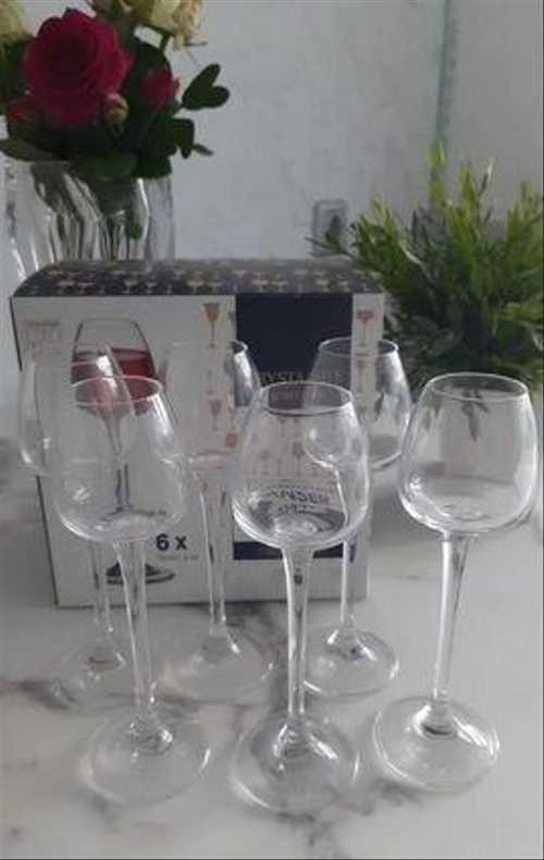 6 рюмок стекло 70ml Crystalite Bohemia Чехия