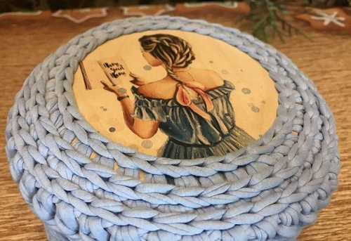Корзинка коробка плетенная ручная работа