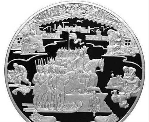 Монета Мордовия 100 руб серебро 1 кг 2012 год