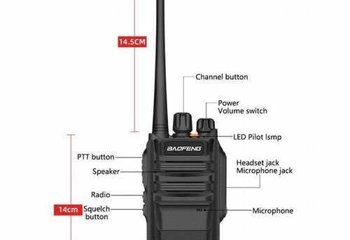 Портативная рация baofeng BF-S56 MAX, IP67, 10 Вт