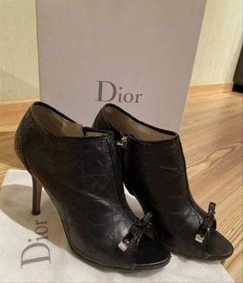 Кожаные ботильоны christian dior