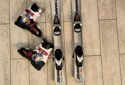 Горные лыжи детские 90,горнолыжные ботинки