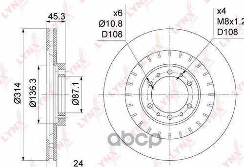 BN-1096 Диск тормозной lynxauto lynxbn-1096 MB