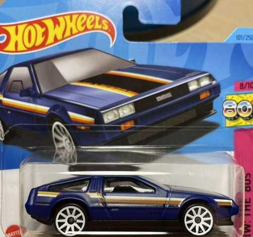 Hot Wheels DMC Delorean (темно синий)