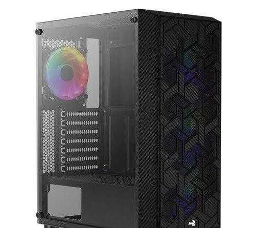 Корпус ATX Aerocool Hive-G-BK-v2, Midi-Tower, без