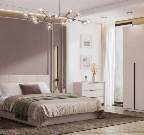 Кровать с мягким изголовьем 1600*2000
