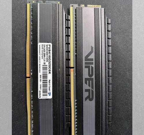 Оперативная память ddr4 16gb patriot viper