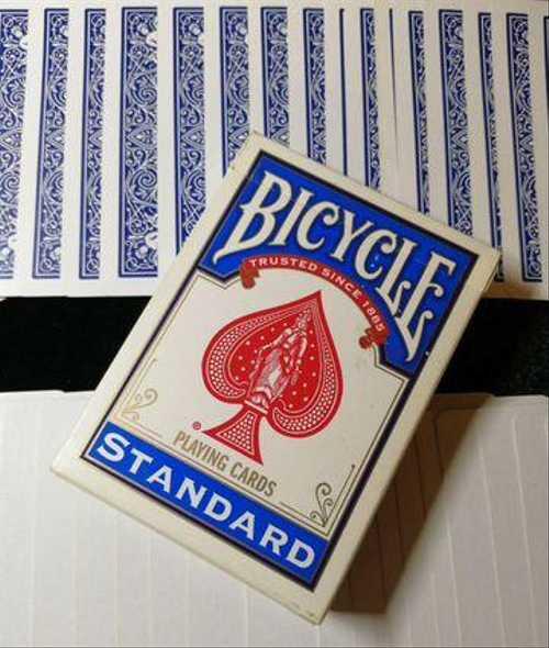 Карты для фокусов Bicycle Blank Face (синий)